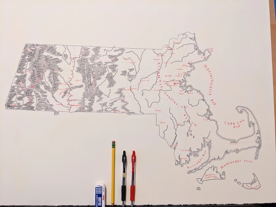 Hand drawn state maps – danelabonte